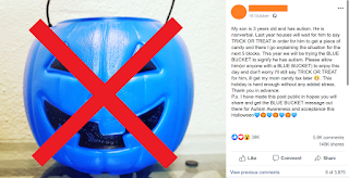 Autistic on Wheels: Resource: blue pumpkins for Halloween