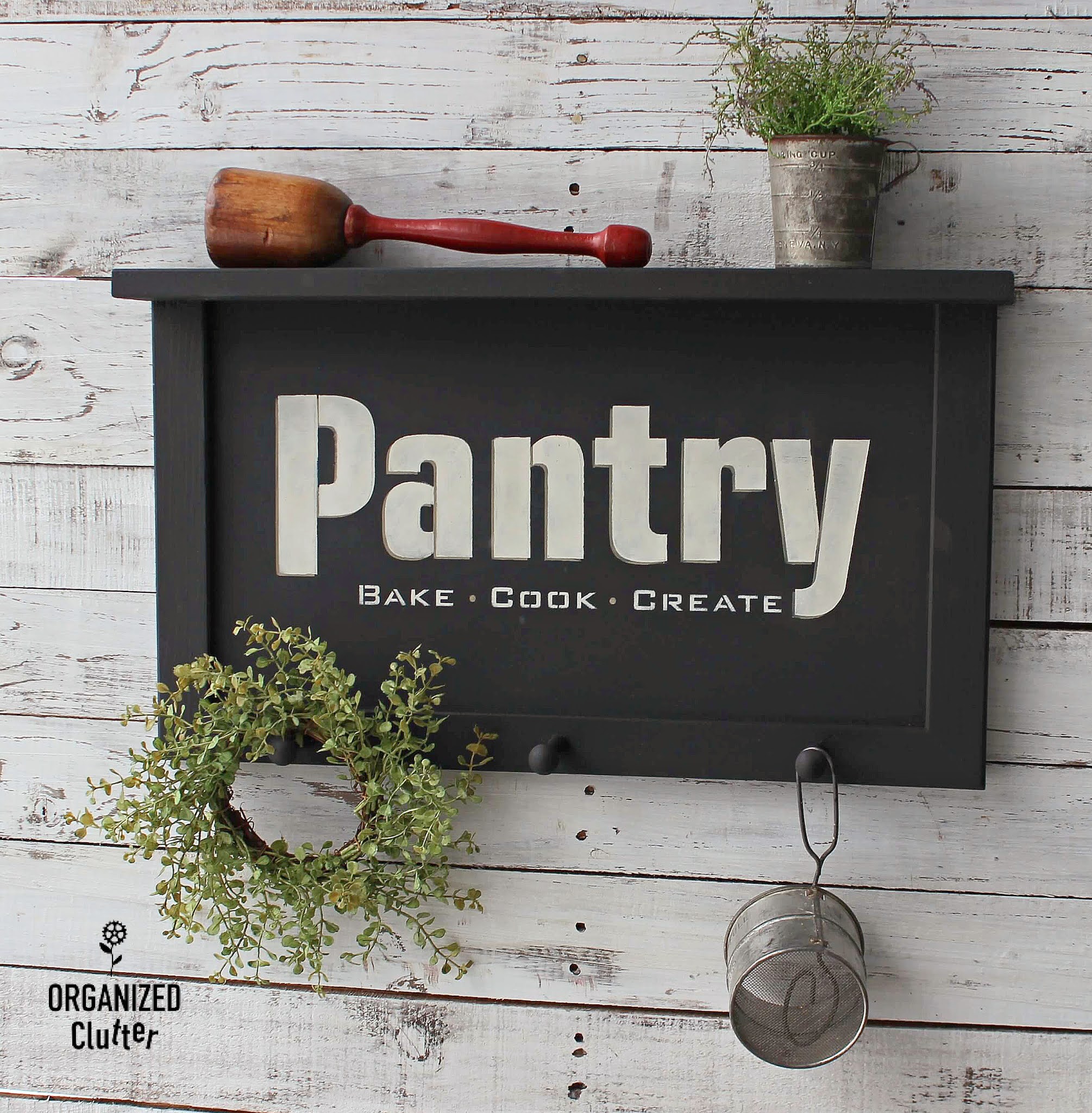 A Thrifted, Farmhouse Style, Chalkboard/Shelf Makeover With Paint ...