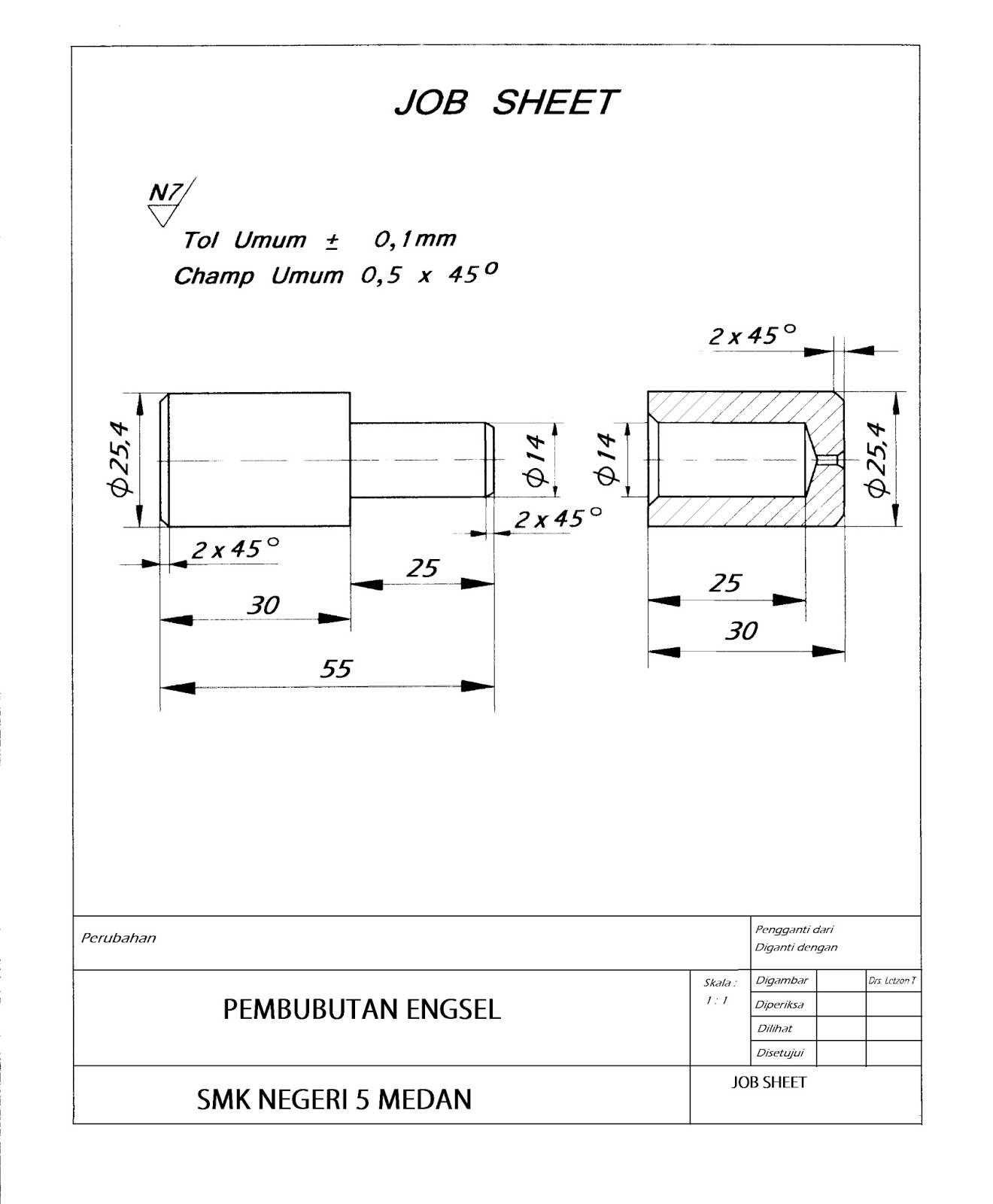 Job Sheet Mesin Bubut - Perumperindo.co.id