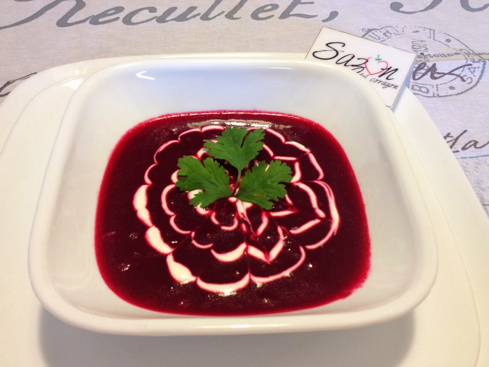 Sazón del corazón: Crema de betabel