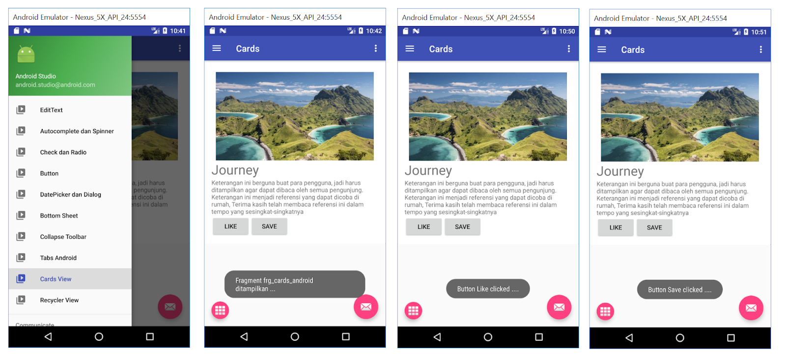Android Studio Indonesia: Membuat CardView dan RecyclerView Android Studio Indonesia: Membuat CardView dan RecyclerView