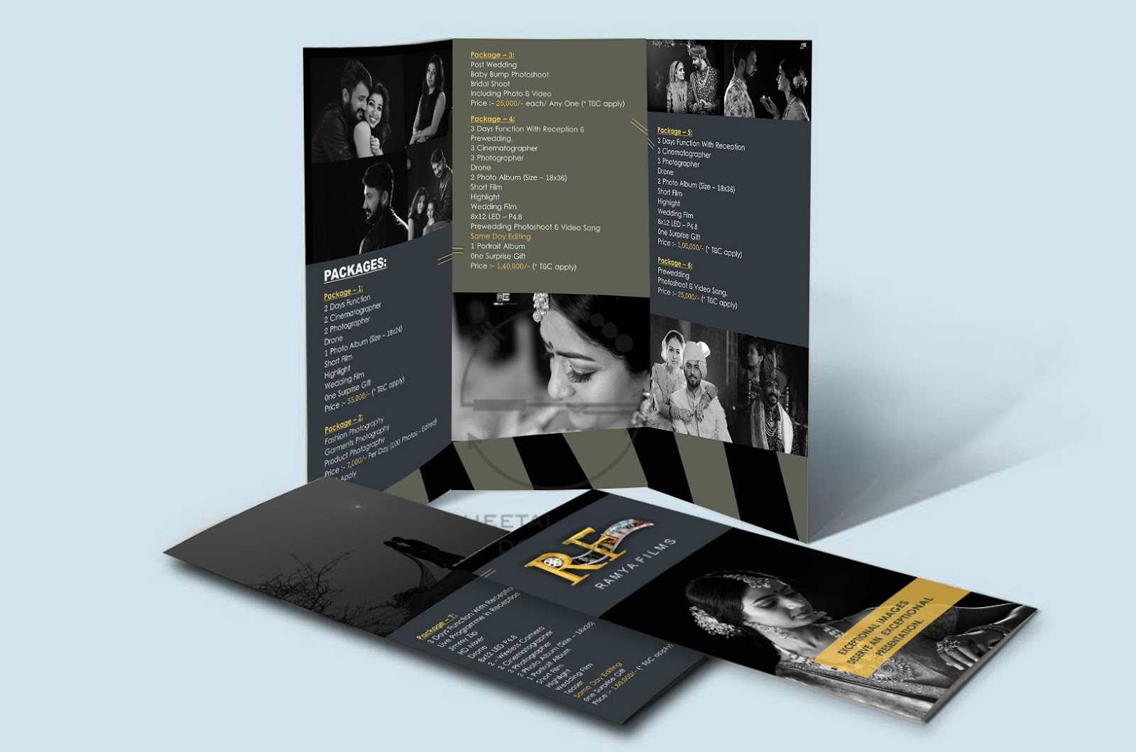 brochure design for a film studio.