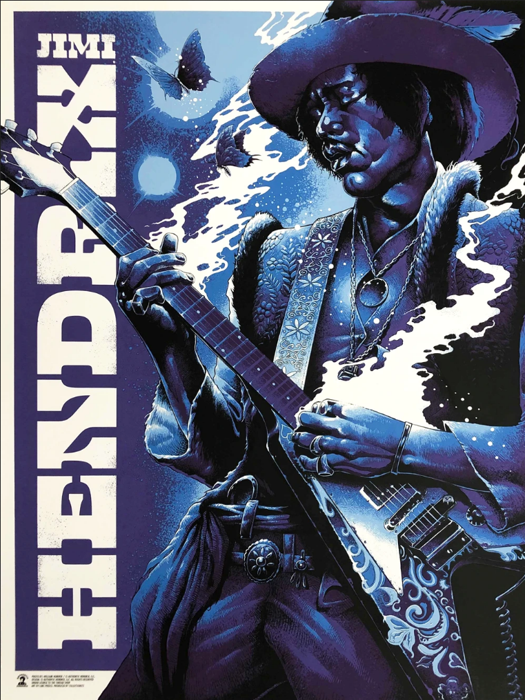 INSIDE THE ROCK POSTER FRAME BLOG: Jimi Hendrix Print by Luke Preece
