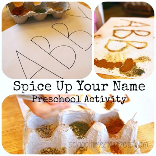 Spice Up Your Name Preschool Activity | School Time Snippets