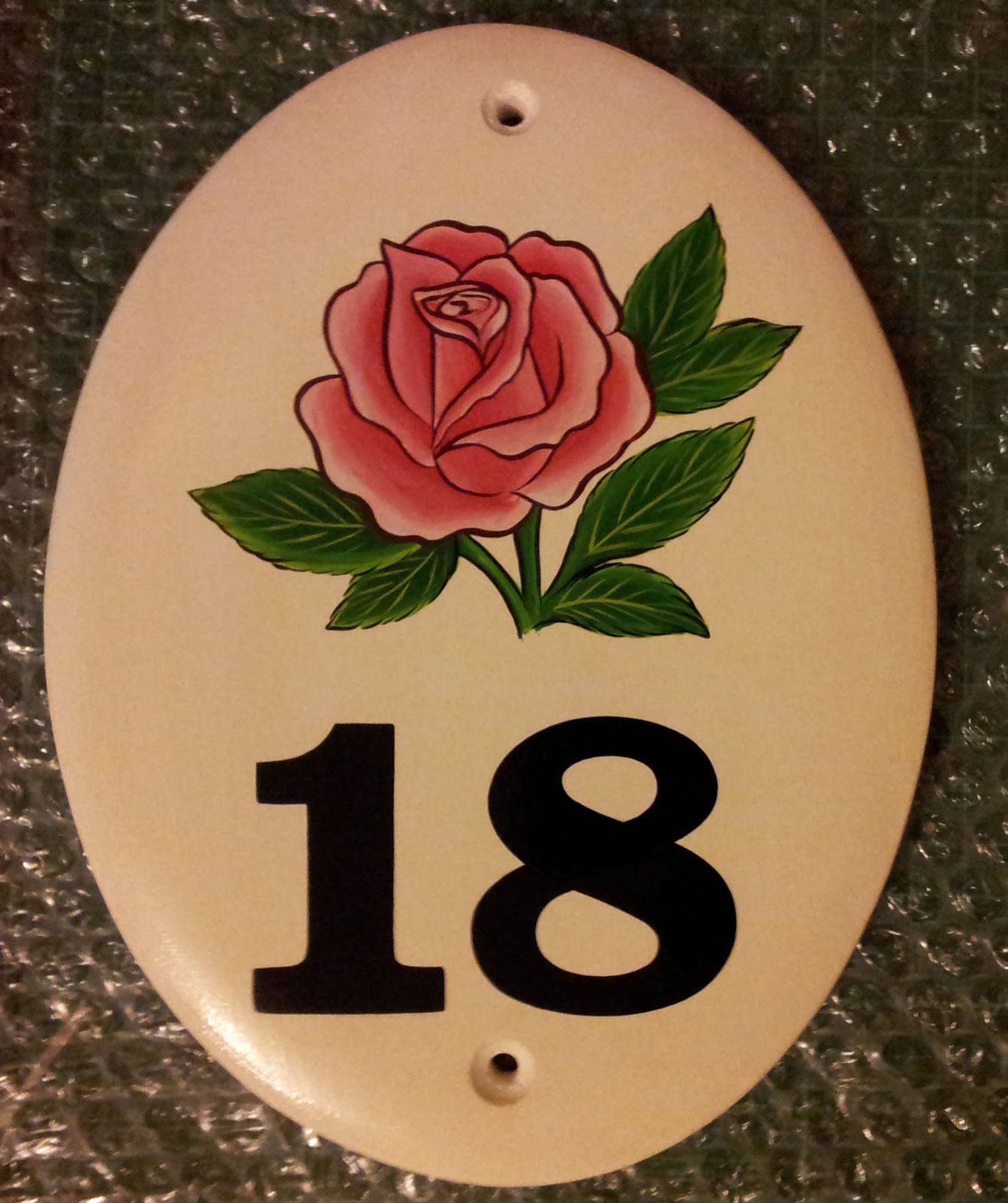 Hand Painted House Signs by Ceramic Art: House Signs with Roses ...