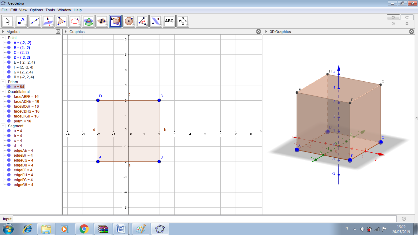 Membuat kubus dan piramida 3D Menggunakan Geogebra