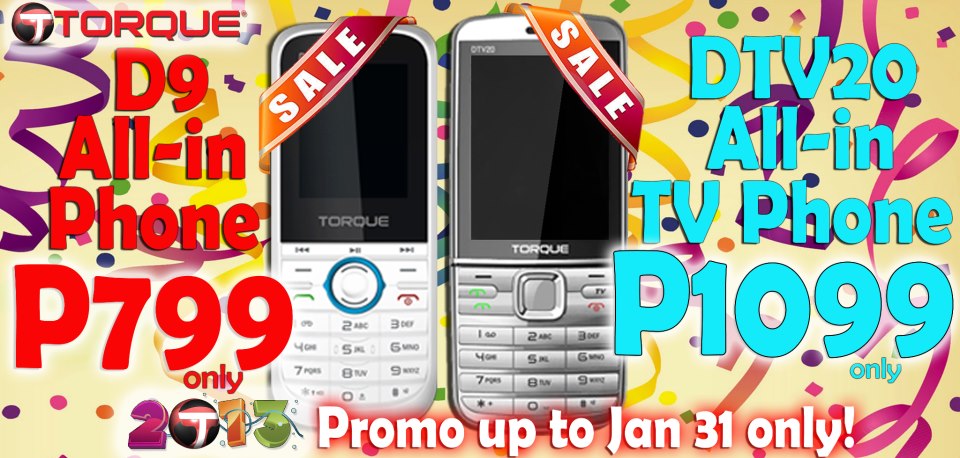 Torque D9 All-in Phone and DTV20 All-in TV Phone Price Drop!