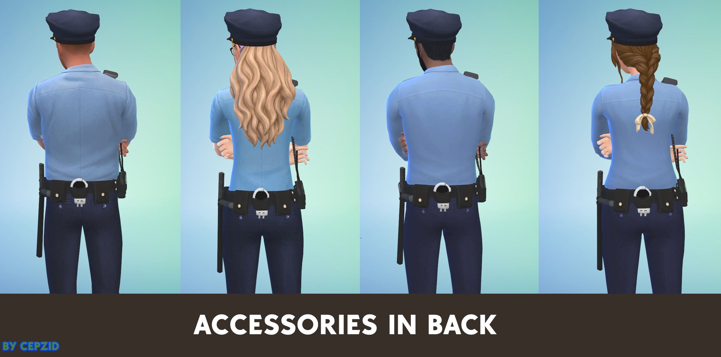 Police Uniform With Accessories (Requested) ~ Cepzid Sims
