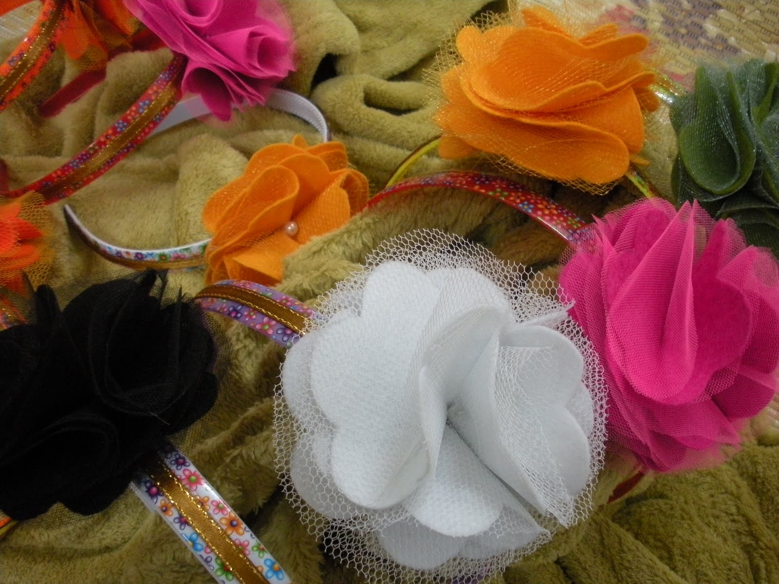 EZA COLLECTION n CRAFT: Kids Scaf...Skaf Rambut Bunga