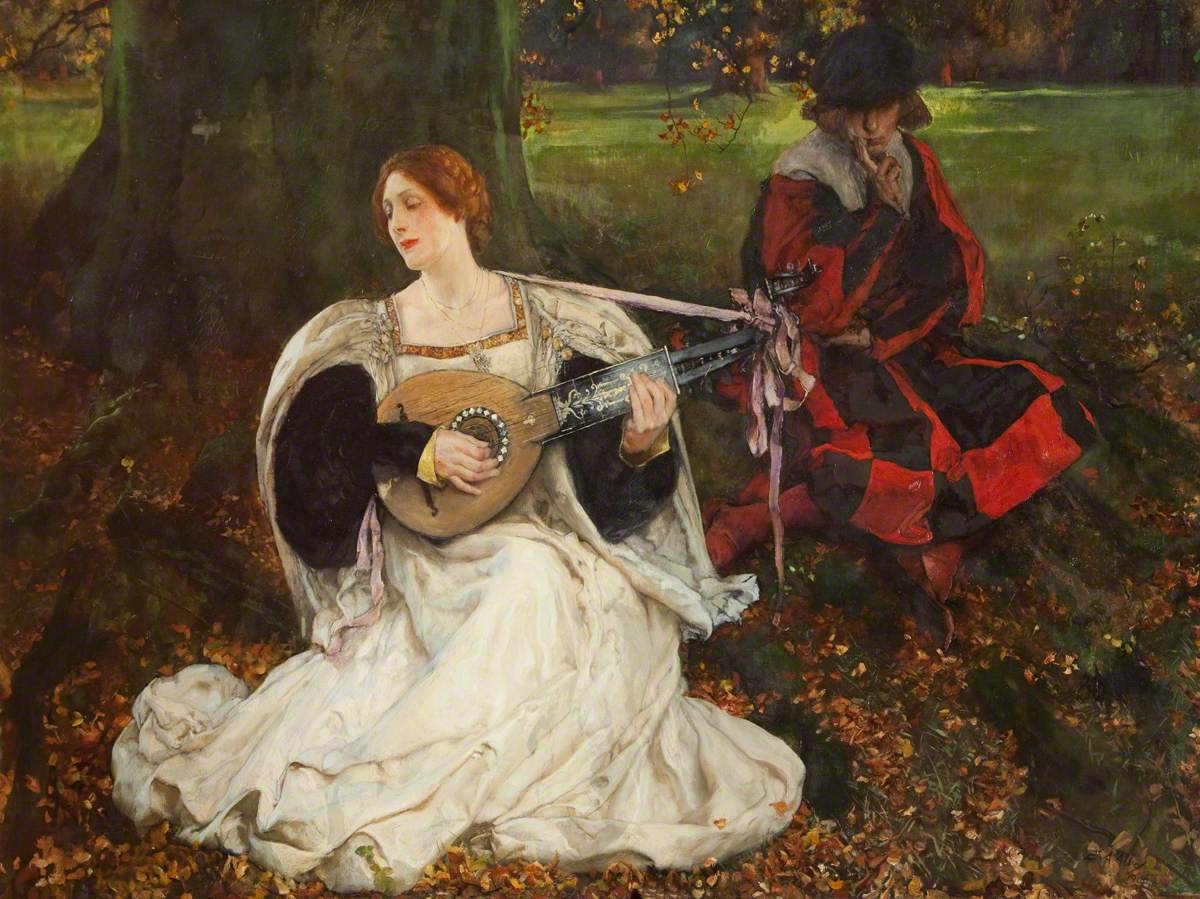 Edwin Austin Abbey (1852-1911) | In Awe | Tutt'Art@ | Masterpieces