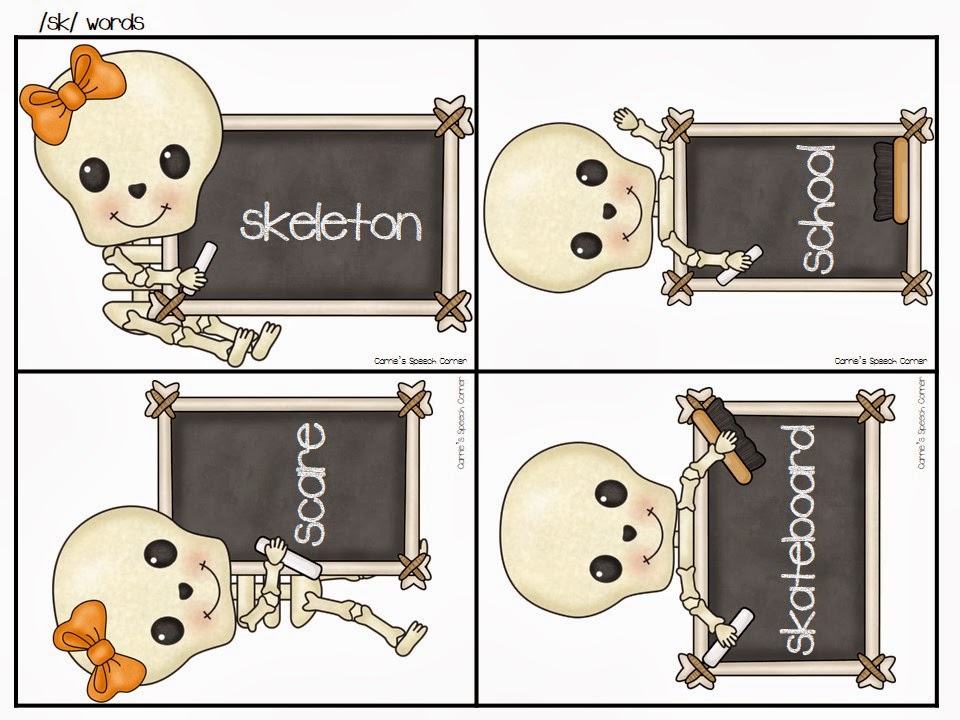 Carrie's Speech Corner: Skeleton S-Blends {Freebie included}