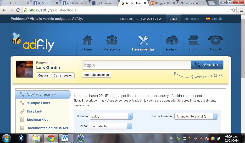 Cinco (05) maneras Sencillas de Ganar Dinero con Adfly. ~ TCmovil