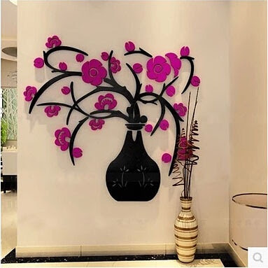 .: UNAWEZA KUBANDIKA MAUA YA STIKA ZA UKUTANI KAMA MBADALA WA WALLPAPER