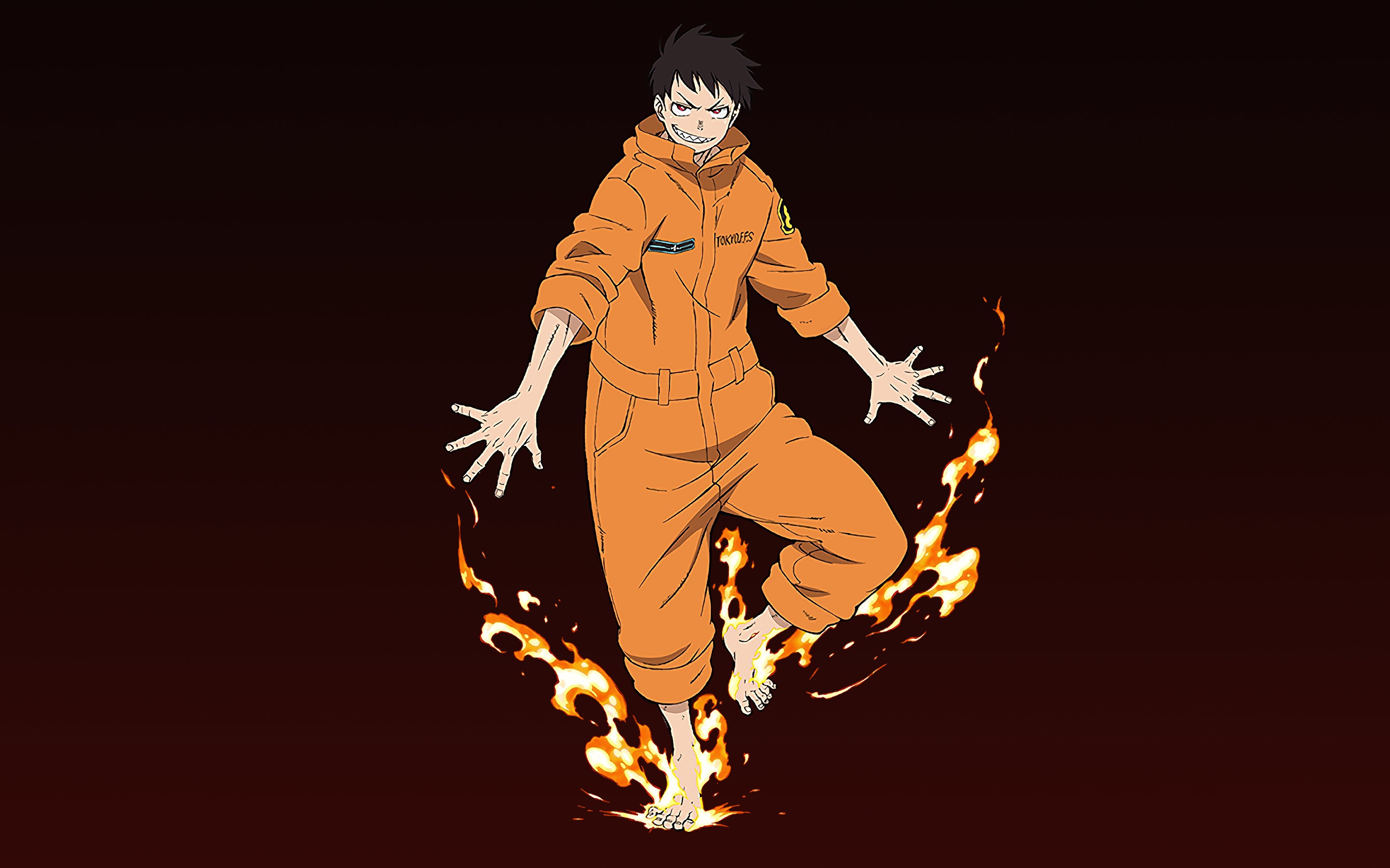 Fire Force, Shinra Kusakabe, 4K, #39 Wallpaper PC Desktop