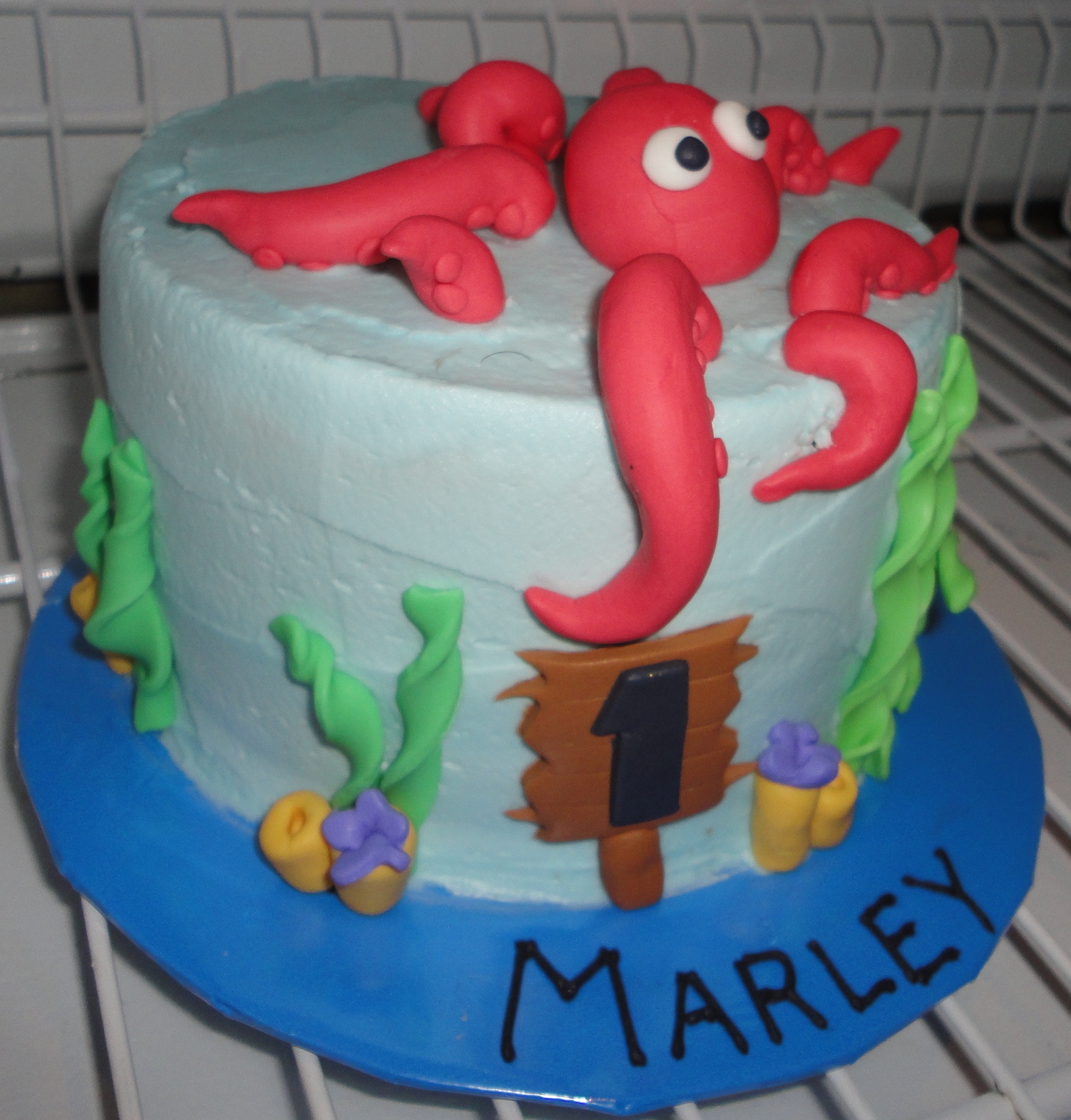 Pink Sugar Cupcakes: Octopus Ocean Cake