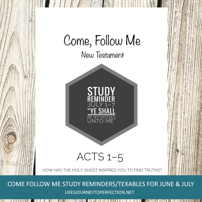 Life's Journey To Perfection: June and July 2019 Come, Follow Me Sunday ...