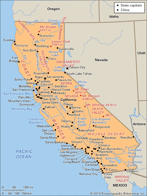 Geography Blog: Map of California