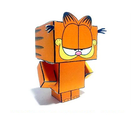 Garfield Cubee Paper Toy | Paperized Crafts