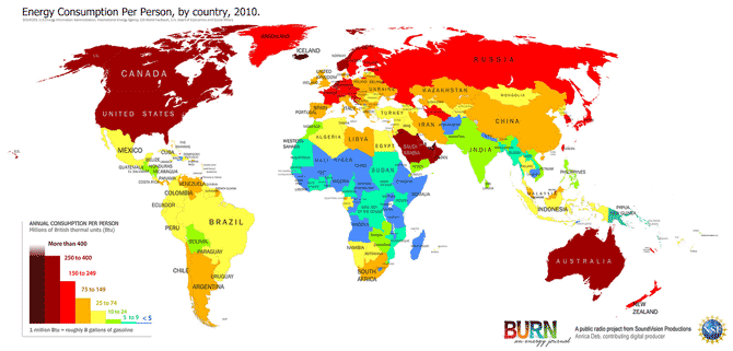 Consumo Energetico del Planeta en Infografia