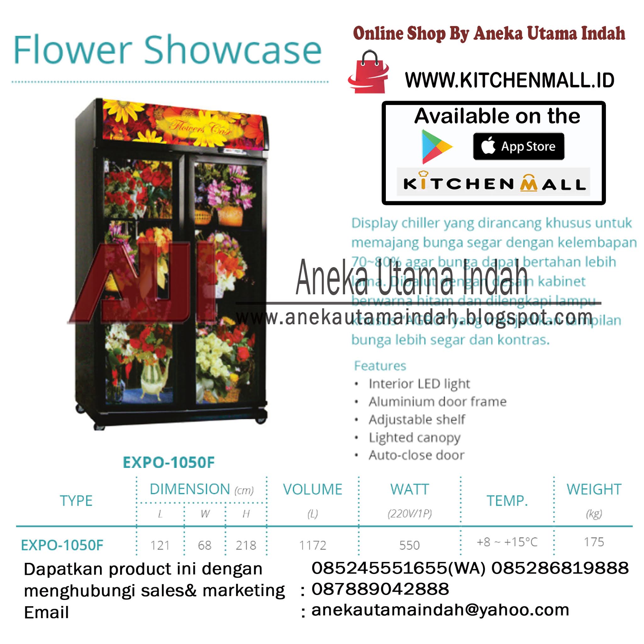 Aneka Utama Indah: FLOWER SHOWCASE / TEMPAT PENYIMPANAN DAN PAJANGAN BUNGA
