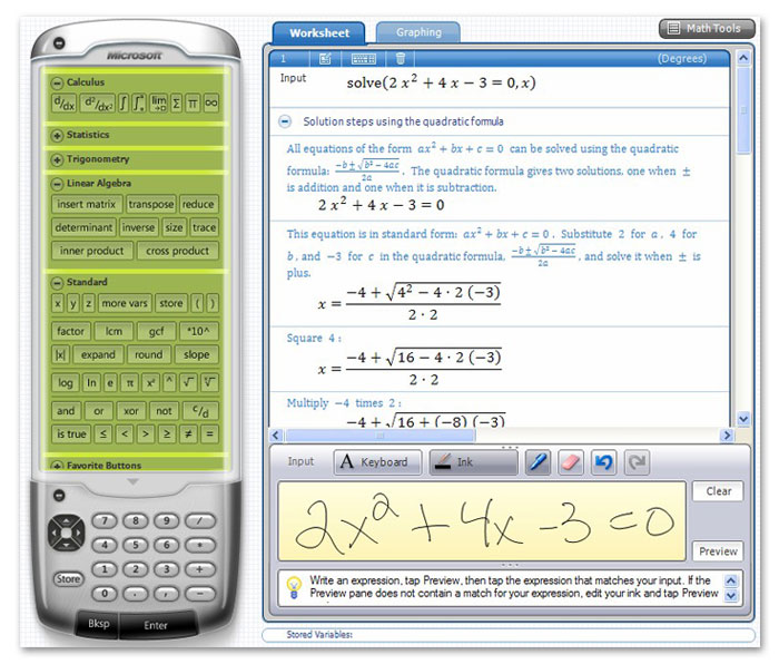 AMAZING FREE SOFTWARES: Microsoft Mathematics - Students' Tool