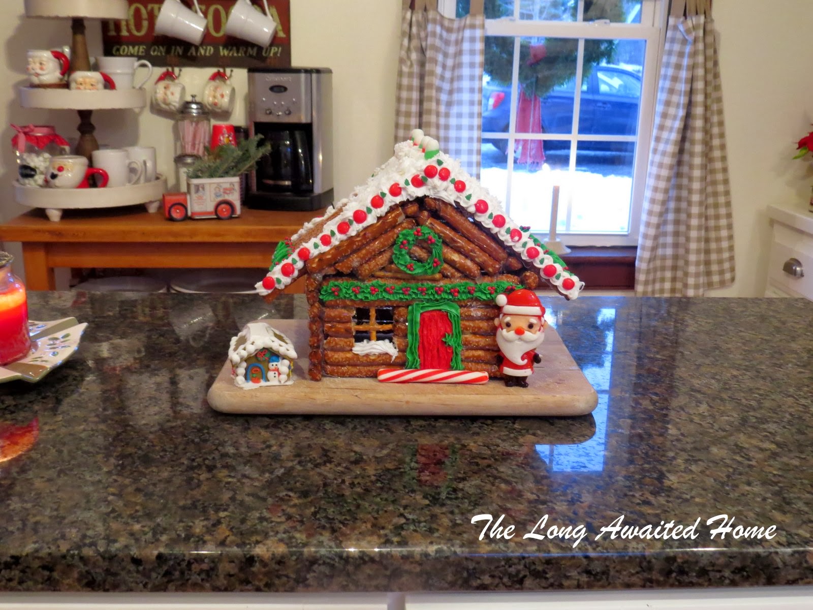 The Long Awaited Home: Gingerbread House aka Pretzel Log Cabin