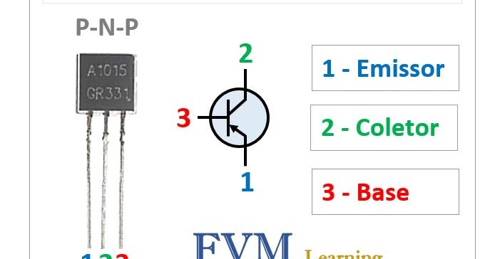 Pinagem - Pinout - Transistor - PNP - A1015 - Características - FVML
