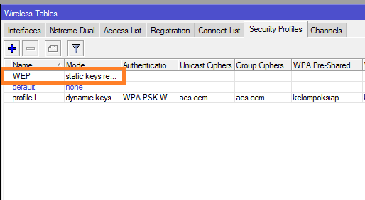 Konfigurasi Security Profile (WEP Encryption) - Let's Read