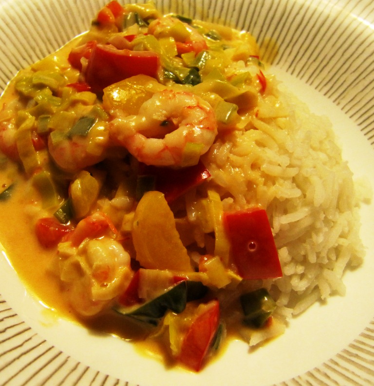 Mat och annat gott!: Heta räkor med ris