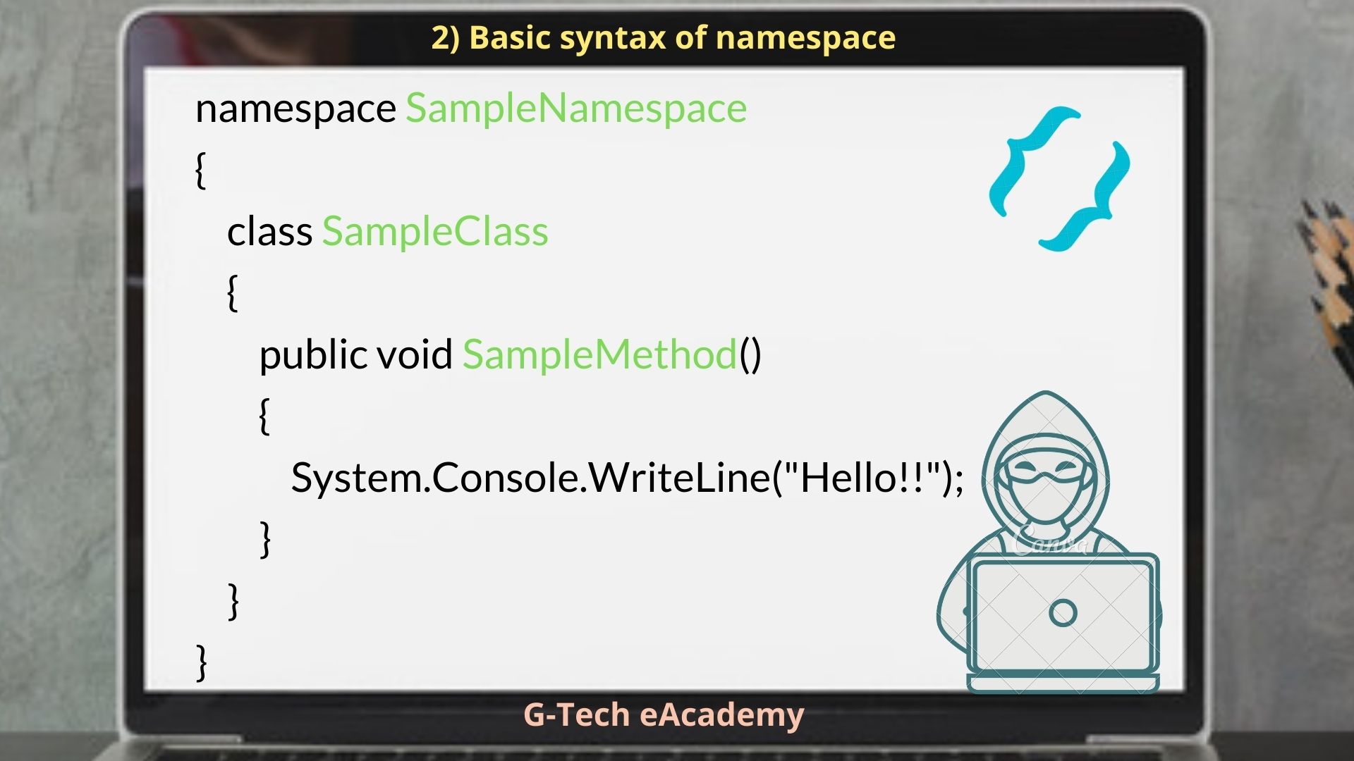 C# Namespace with real life example - GTech eAcademy C# Namespace with real life example - GTech eAcademy
