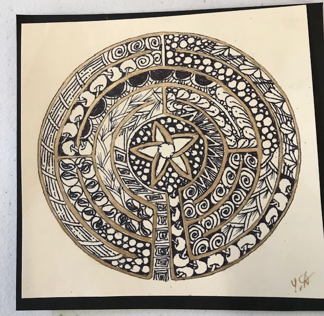 Tiki Tangles: Zentangle Labyrinth