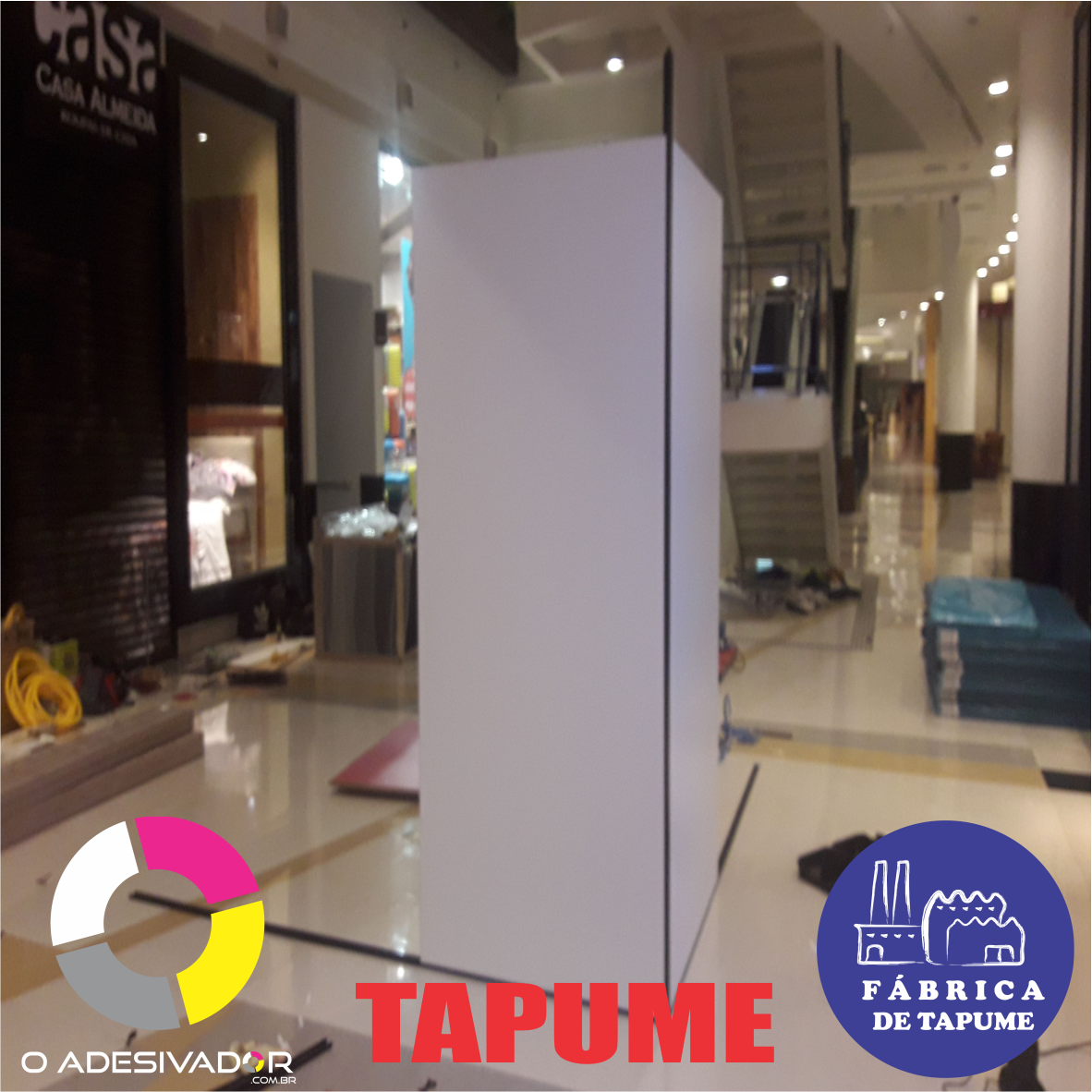 TAPUMES PARA LOJAS PARA OBRAS EM SHOPPINGS