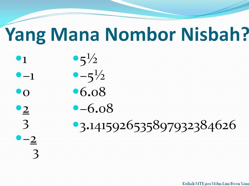 MTE3101: Minggu 12: Nombor Nisbah