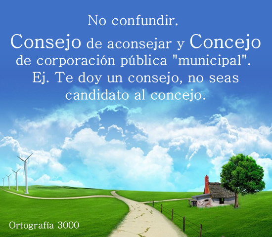 Diferencia entre Consejo y Concejo - Ortografía 3000