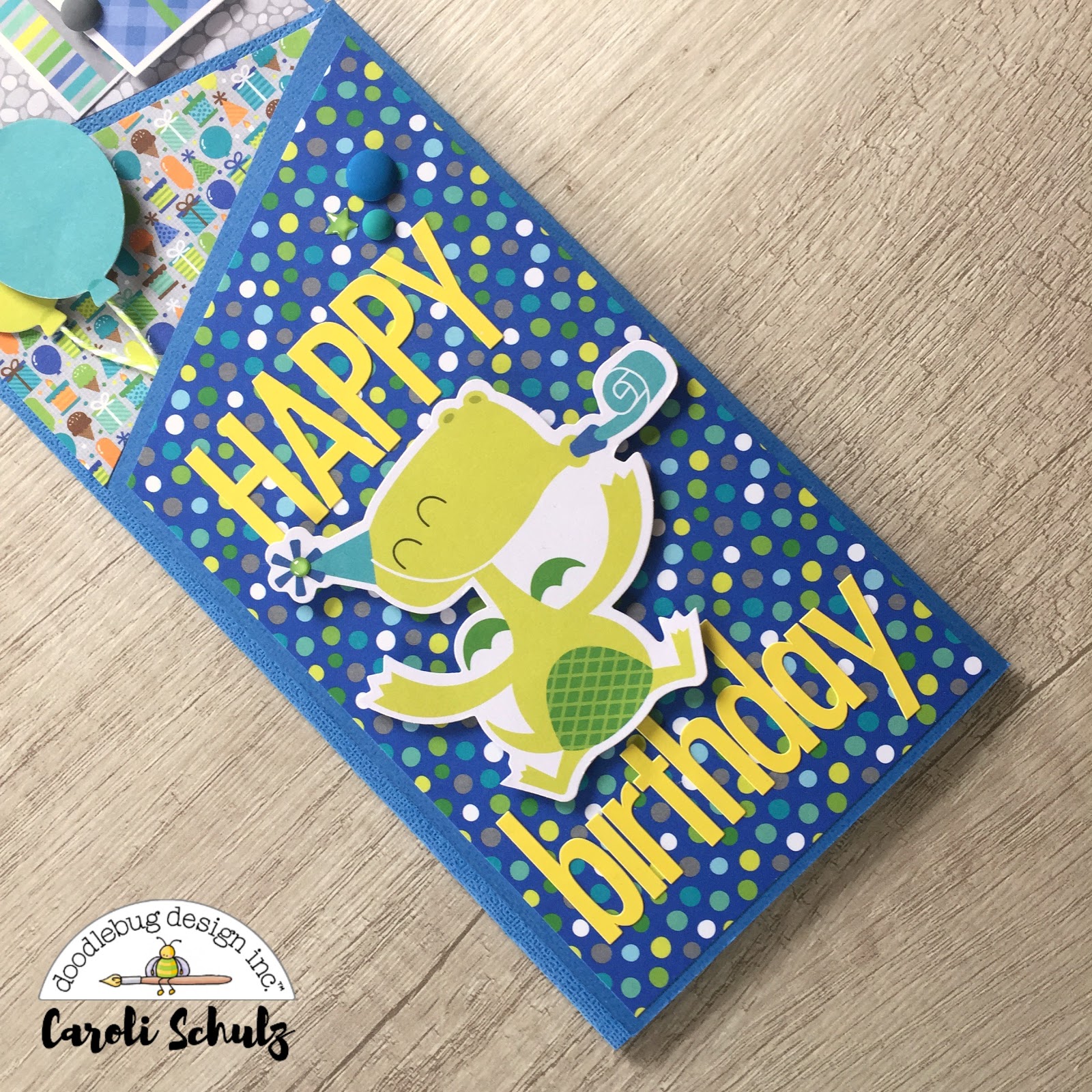 Doodlebug Design Inc Blog: Dragon Tails Collection: Tri-Fold Card by Caroli