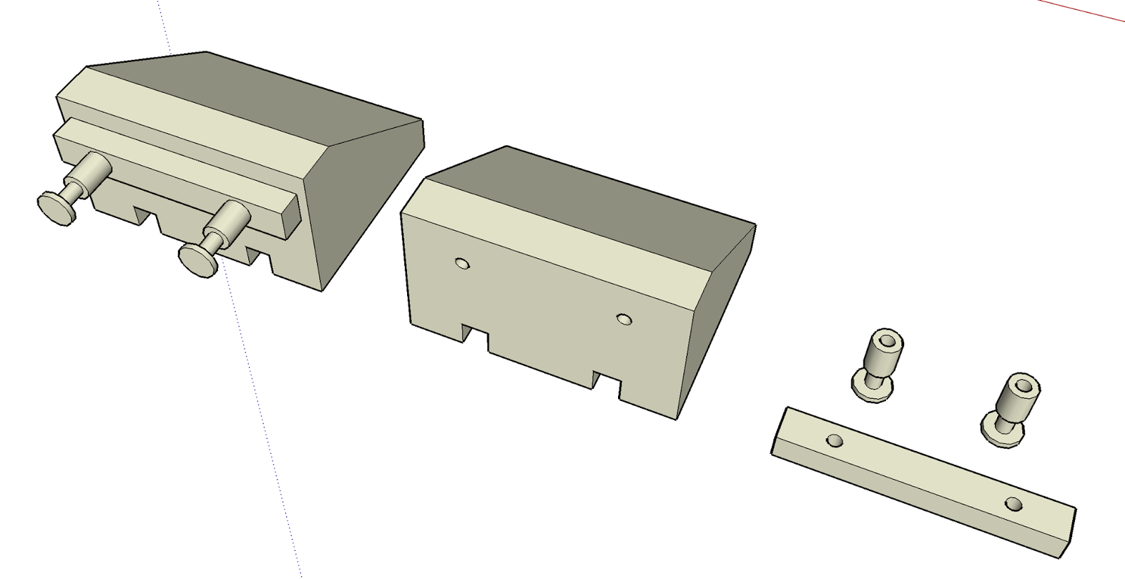 Little railways EN: Concrete stop buffers 3d printed