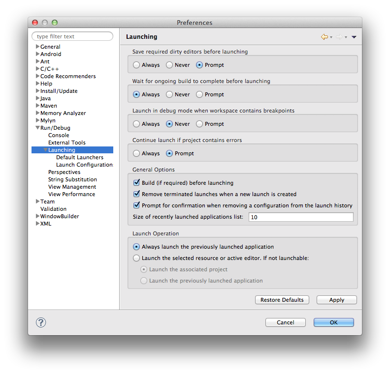 Just SW Eclipse Run Shortcut Not Working Just SW Eclipse Run Shortcut Not Working
