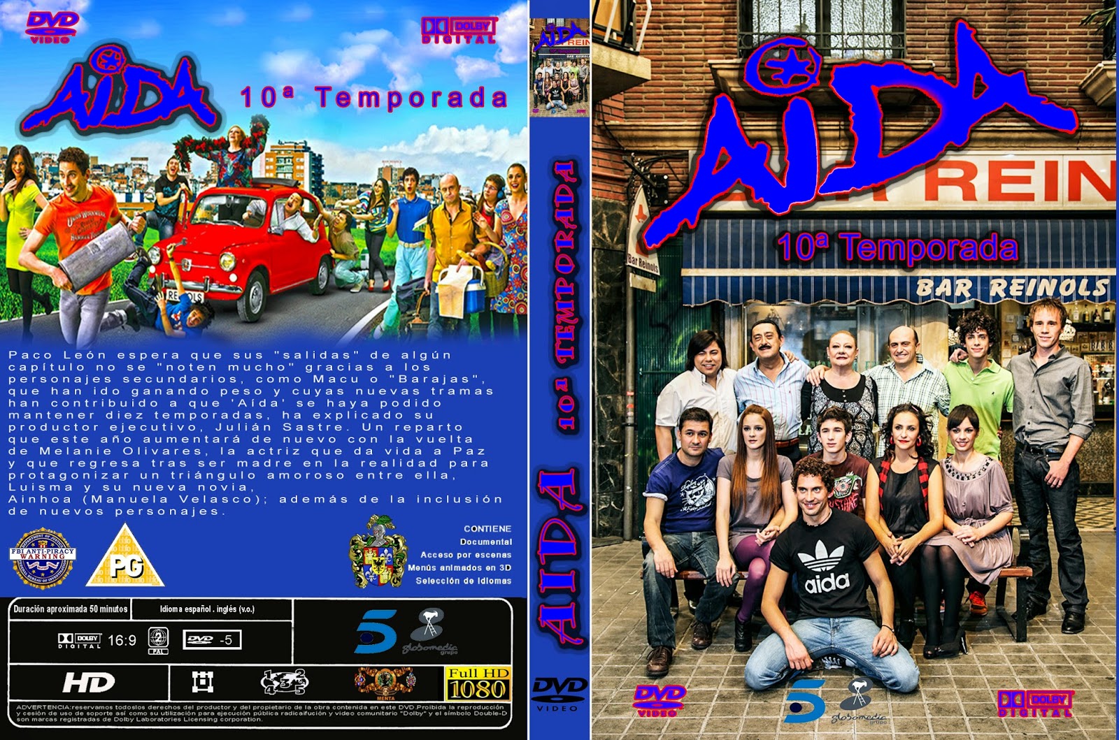 Caratulas y etiquetas: Aida - Temporada 10