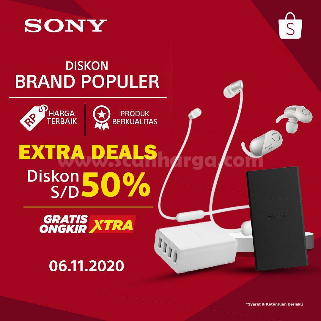 SONY Promo Extra Deals Diskon hingga 60% + Gratis Ongkir di Shopee ...