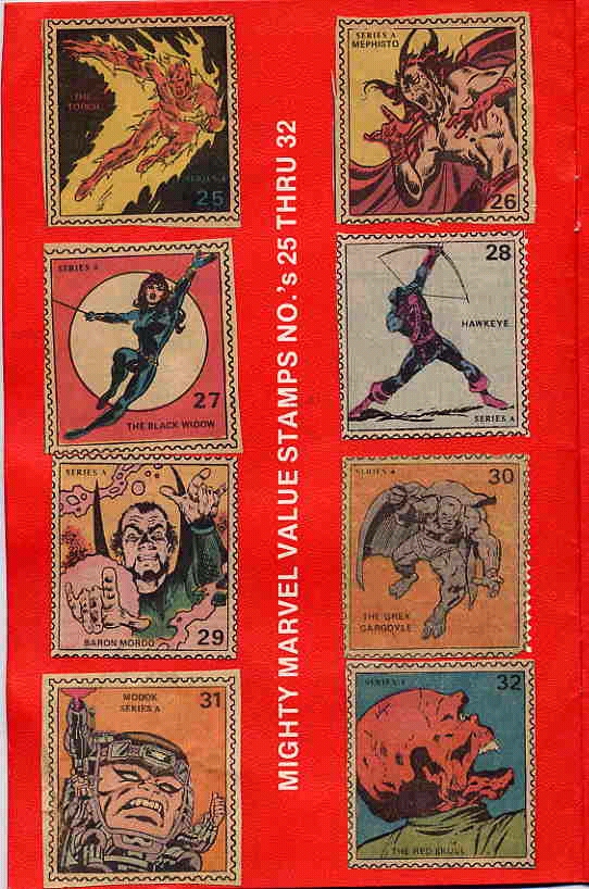 Marvel Value Stamps Stamp Book ~ Marvel Value Stamps - The Unofficial Index