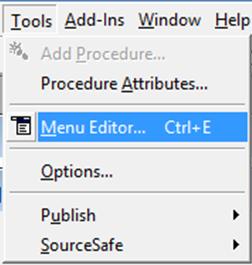Membuat Menu Editor Visual Basic 6.0