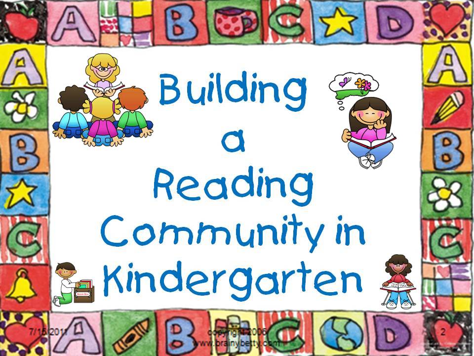 A Teacher's Touch: Building a Reading Community in Kindergarten Part 1