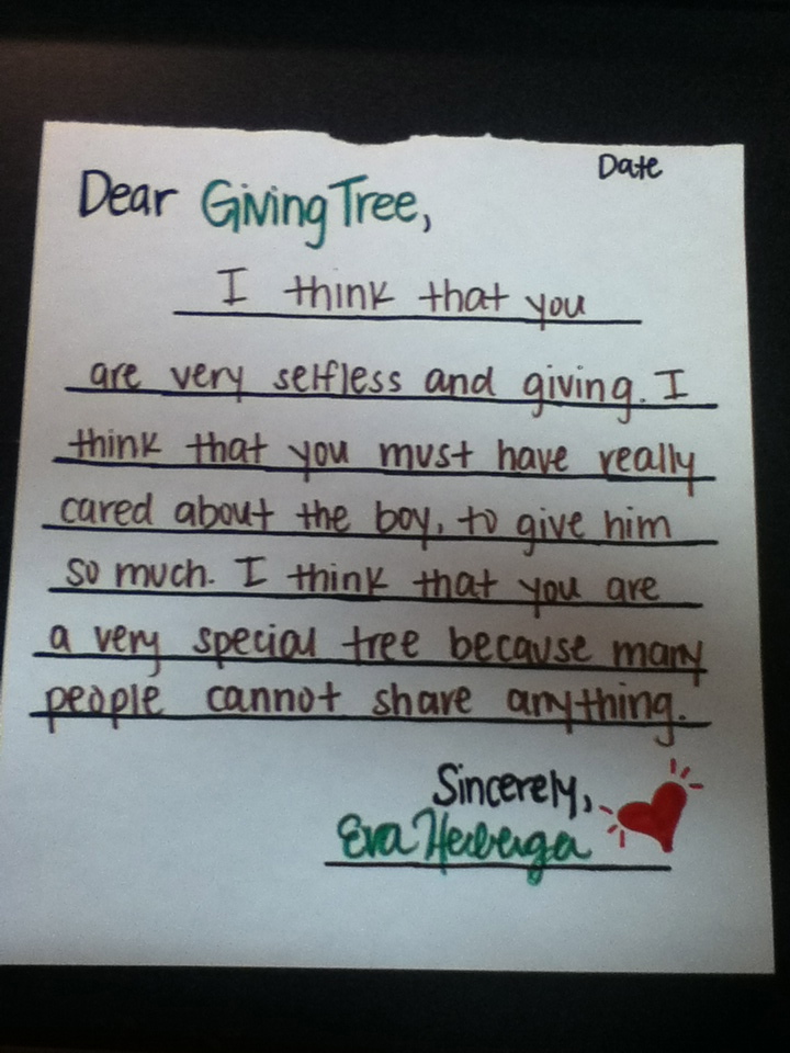 Elementary Interdisciplinary Lessons!: A Letter to the "Giving Tree"