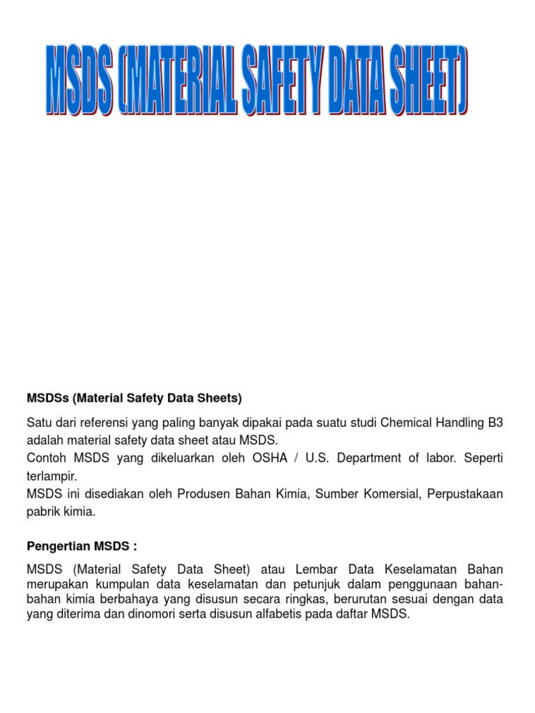 msds adalah - wood scribd indo