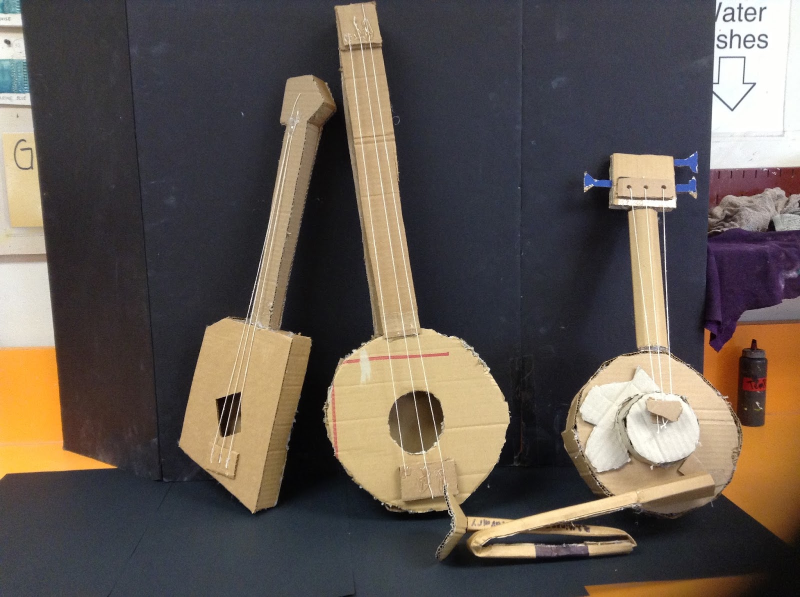 Minnesota Monster Art: Cardboard instruments