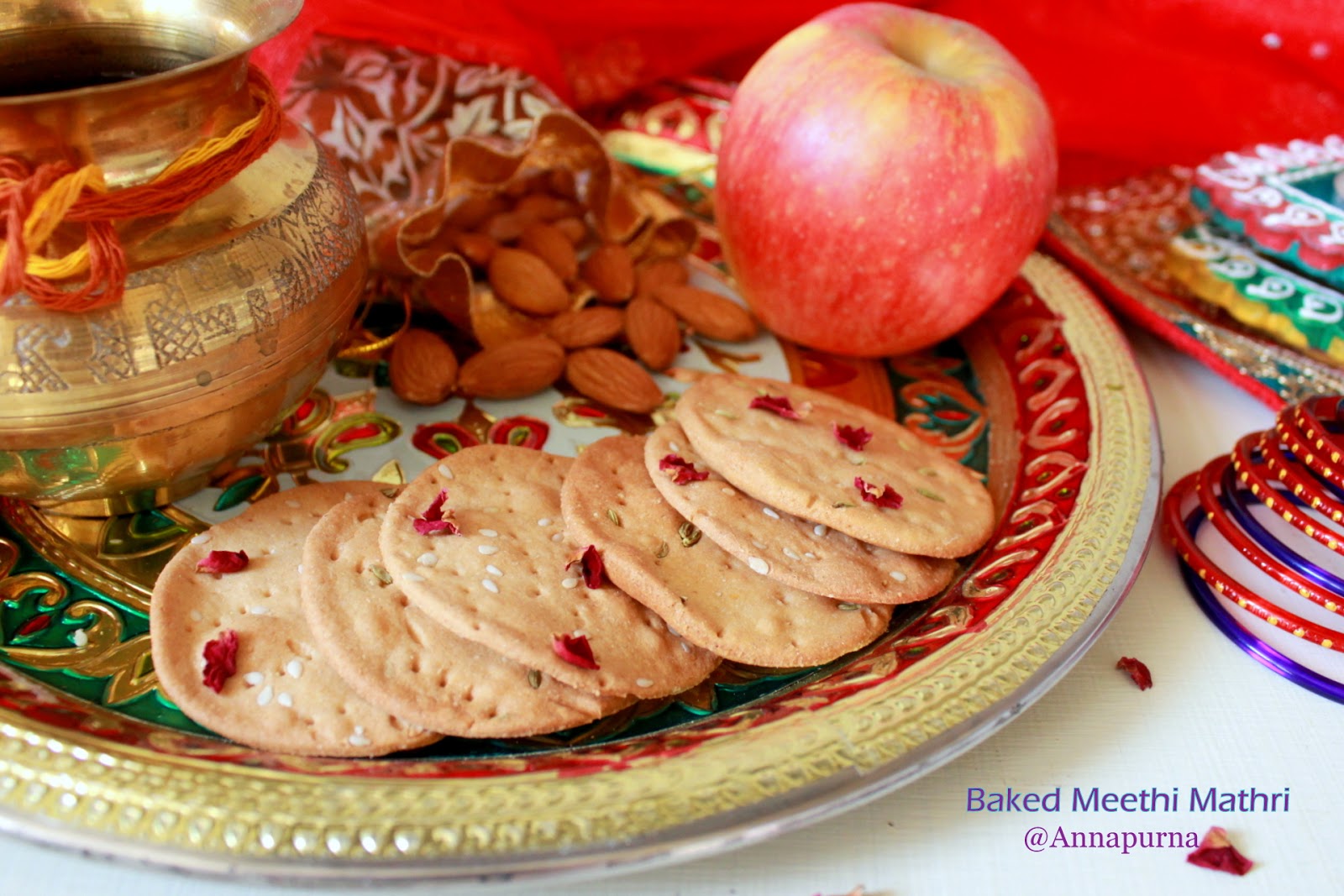 Annapurna: Baked Meethi (Sweet) Mathri / Karva Chauth Special / Healthy ...