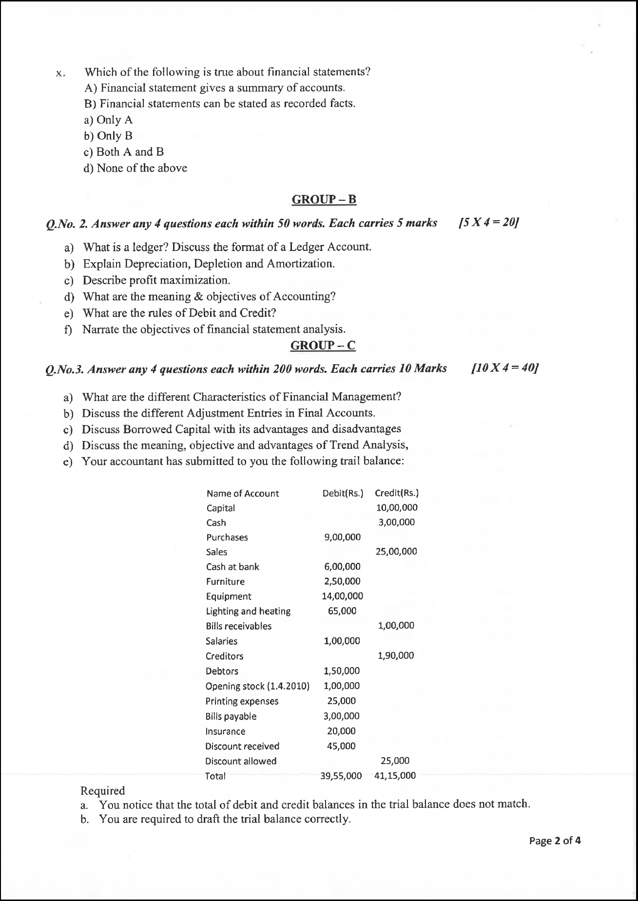 OSPU MP DIM finance and accounting for management June 2018 Question ...