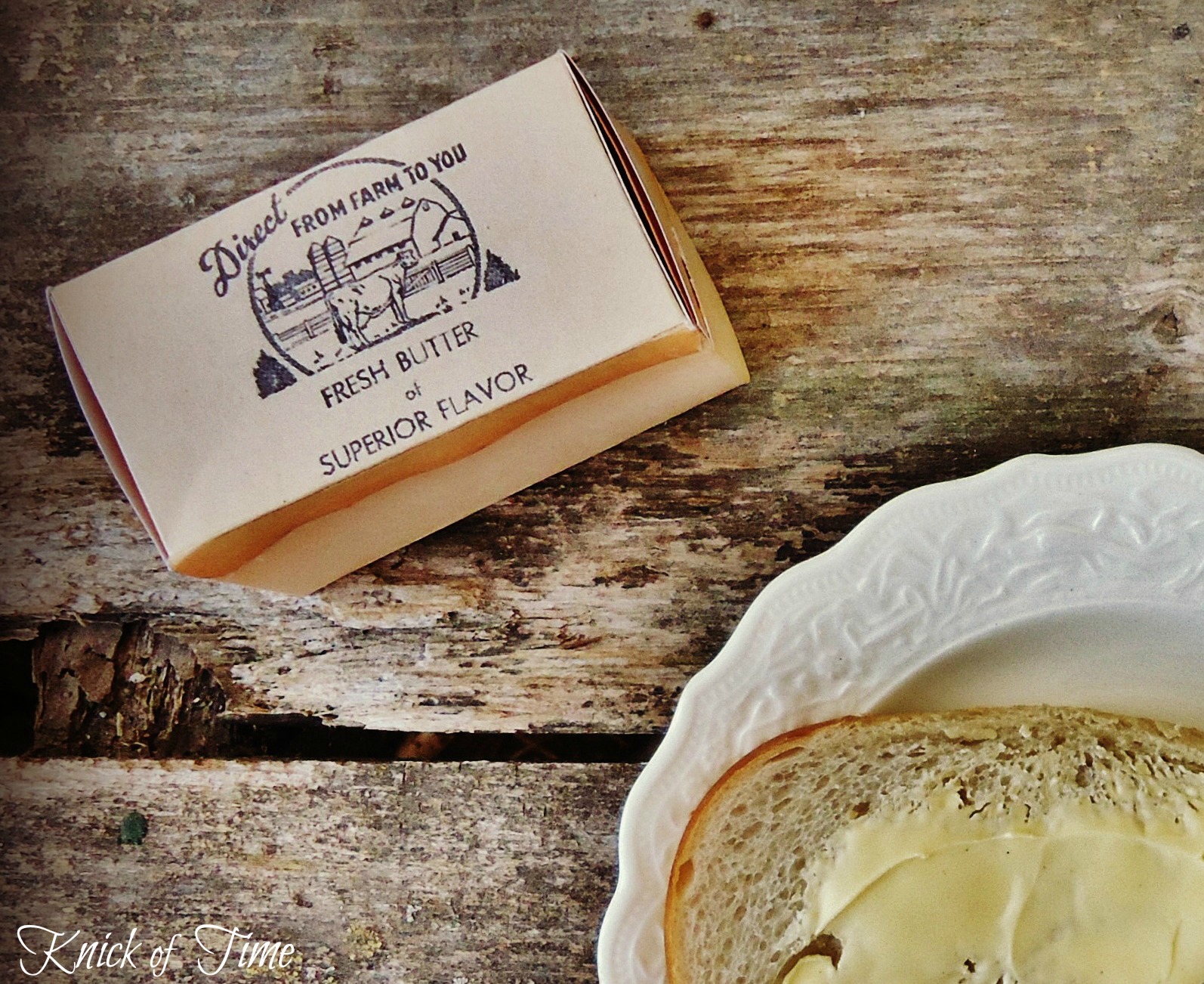 Printable Antique Butter Box - Knick of Time