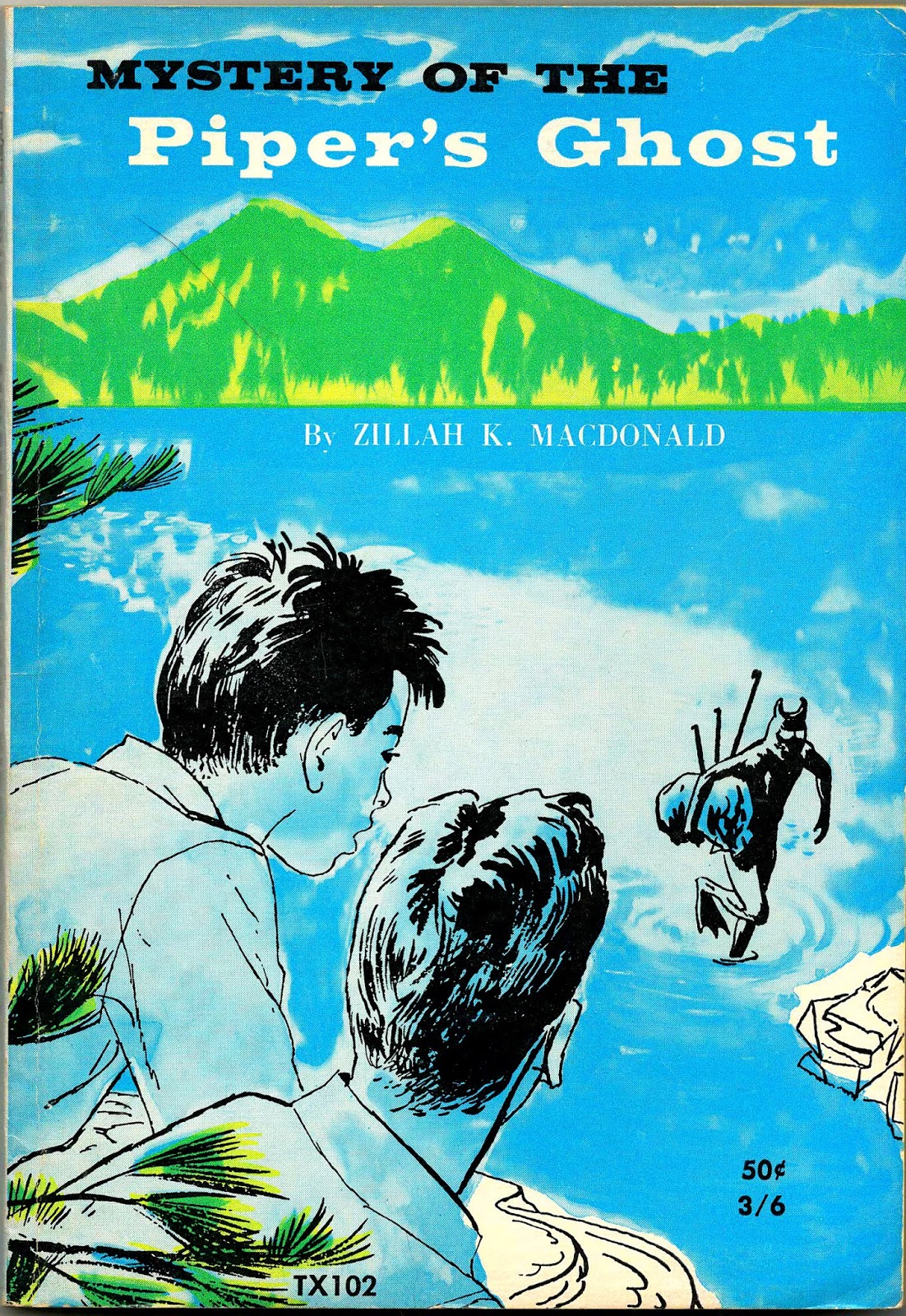 Papergreat: Scholastic book cover: "Mystery of the Piper's Ghost"