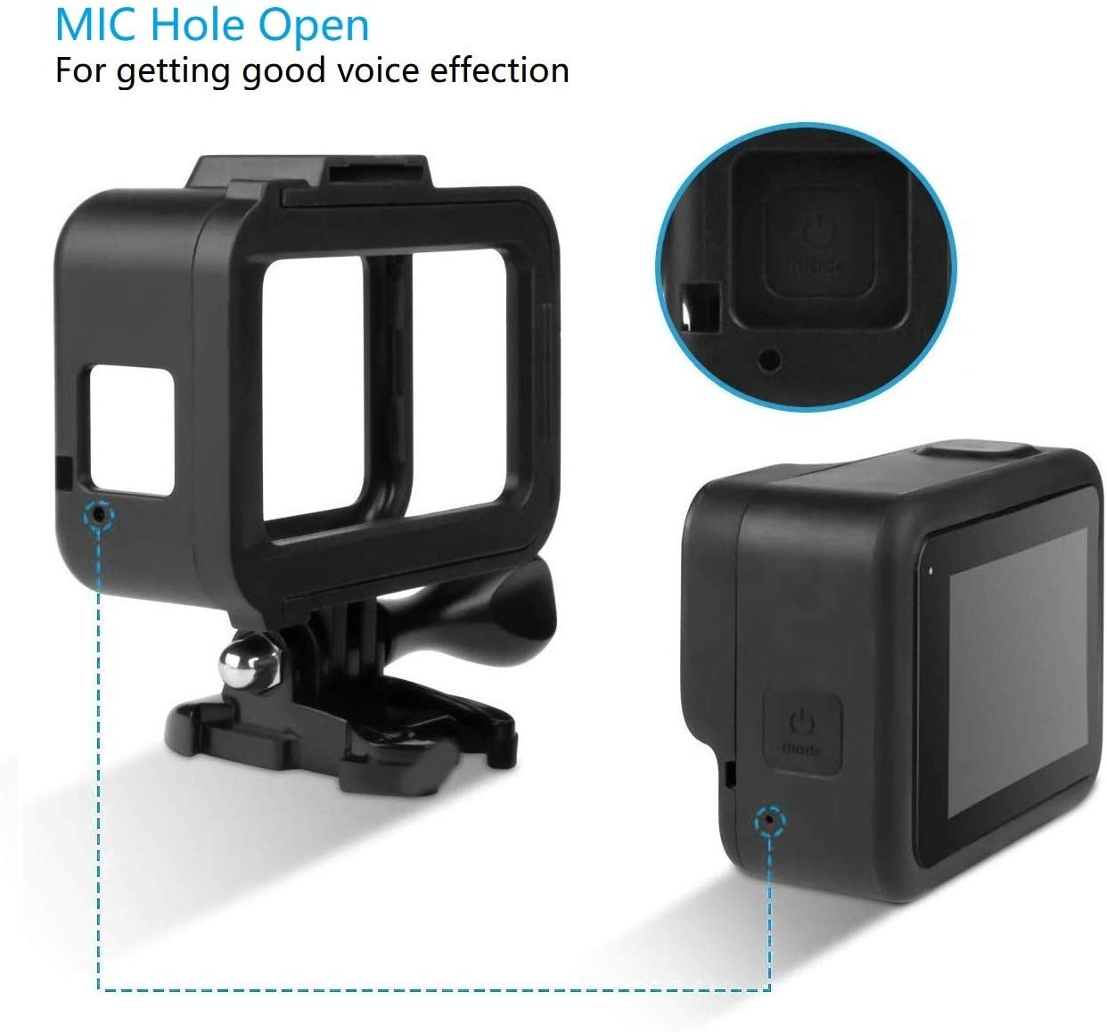 Taisioner Protective Housing Case for GoPro Hero 8 Black Protect Frame ...